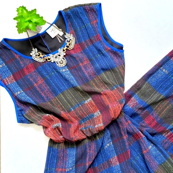 Anthropologie | Dresses | Anthropologie Hd Paris Andaz Plaid Maxi Dress ...